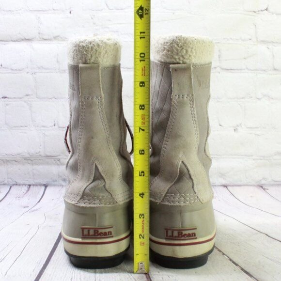 L.L. Bean | Shoes | Ll Bean Gray Suede Lace Up Removable Felt Liner ...